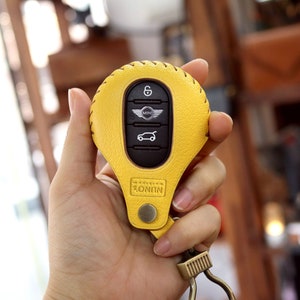 Mini Cooper Key Chain Leather Car Key Fob Cover Goat - Etsy