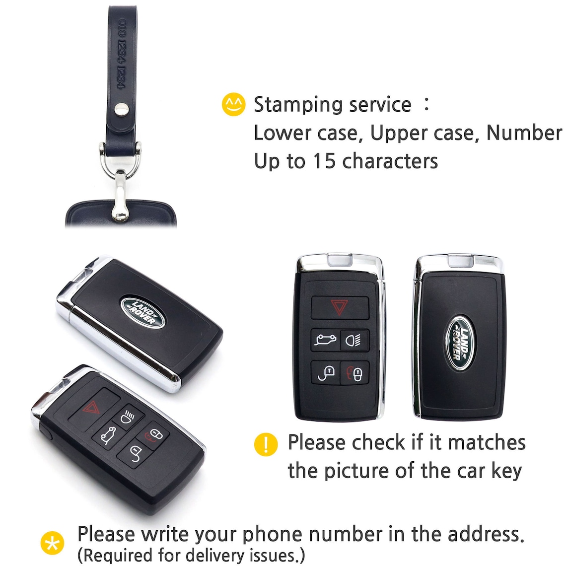 Land Rover Range Rover key chain Leather Car Key Fob cover | Etsy