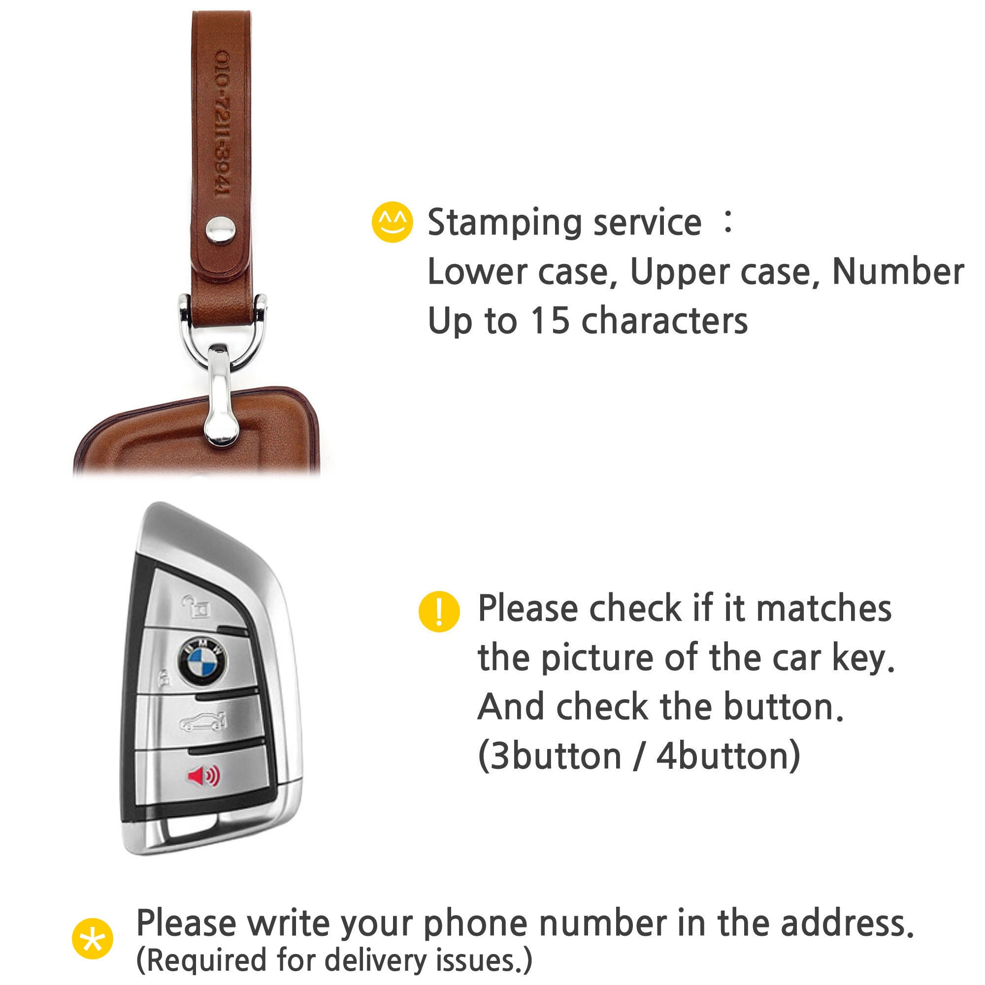 BMW Key Chain Leather Car Key Fob Cover Remote Key Case Car - Etsy