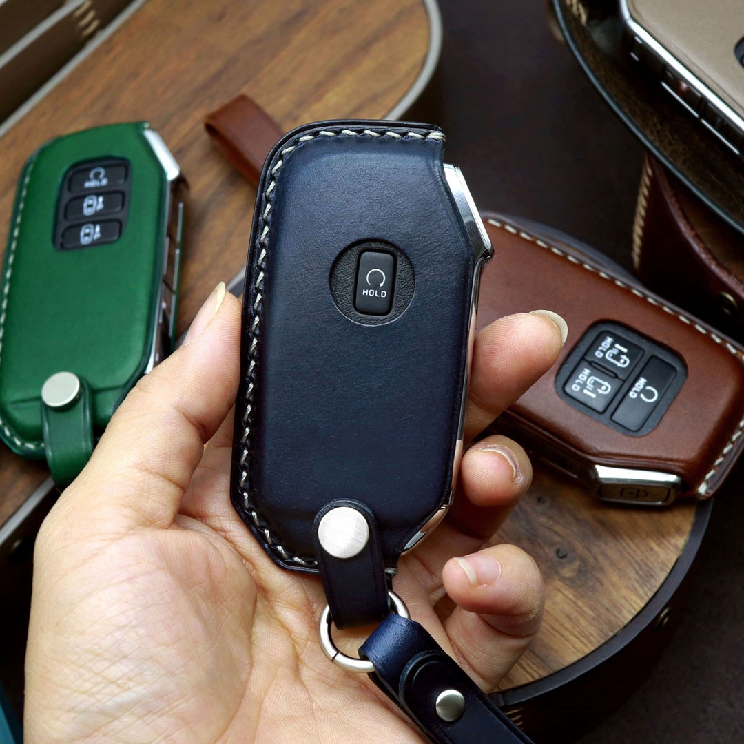 Hand Stitched Leather Key Fob Cover: Kia Forte Niro Seltos Sorento Soul ...