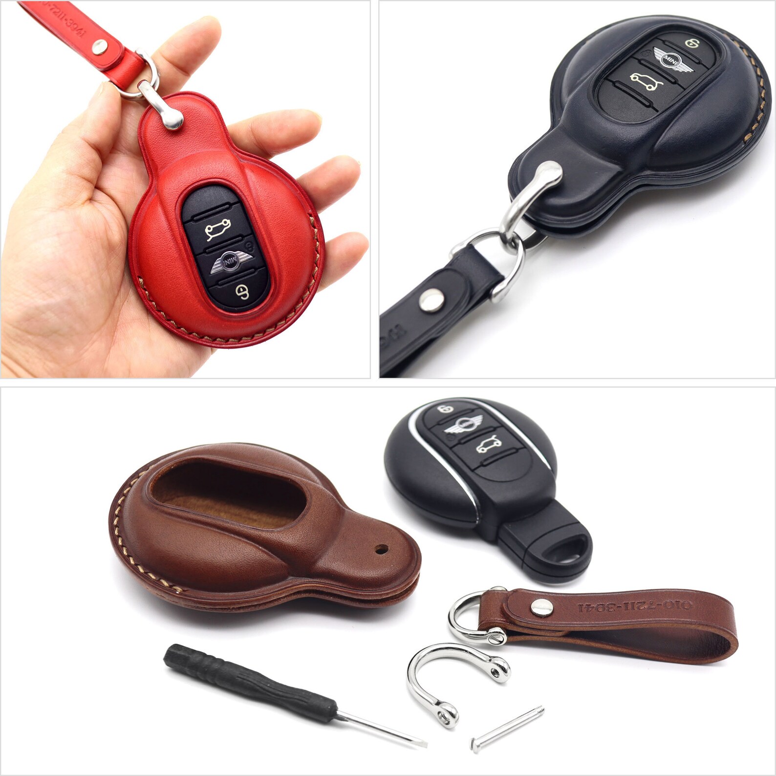 Mini Cooper Key Chain Leather Car Key Fob Cover Remote Key - Etsy