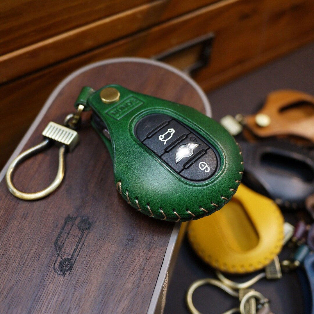 Mini Cooper Key Chain, Leather Car Key Fob Cover, Remote Key Case, Car ...