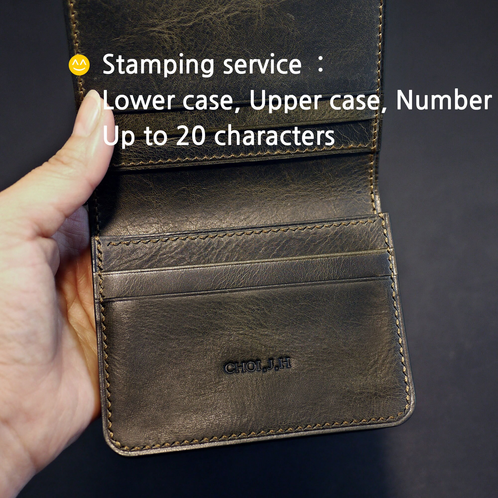 Hand Stitched Leather Card Wallet: Slim Minimalist Design - Etsy
