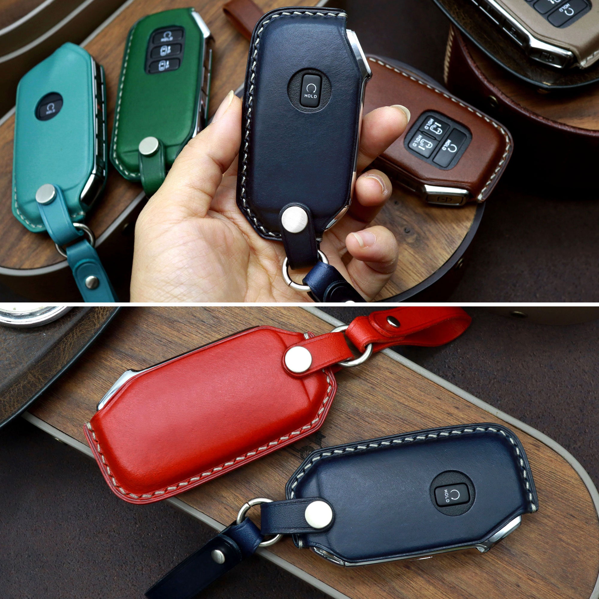 Buttero Leather KIA Key Fob Cover: Hand-stitched, Vegetable Tanned - Etsy