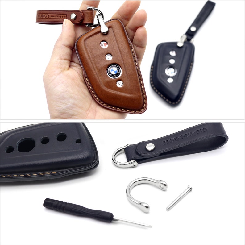 BMW Key Chain Leather Car Key Fob Cover Remote Key Case Car - Etsy