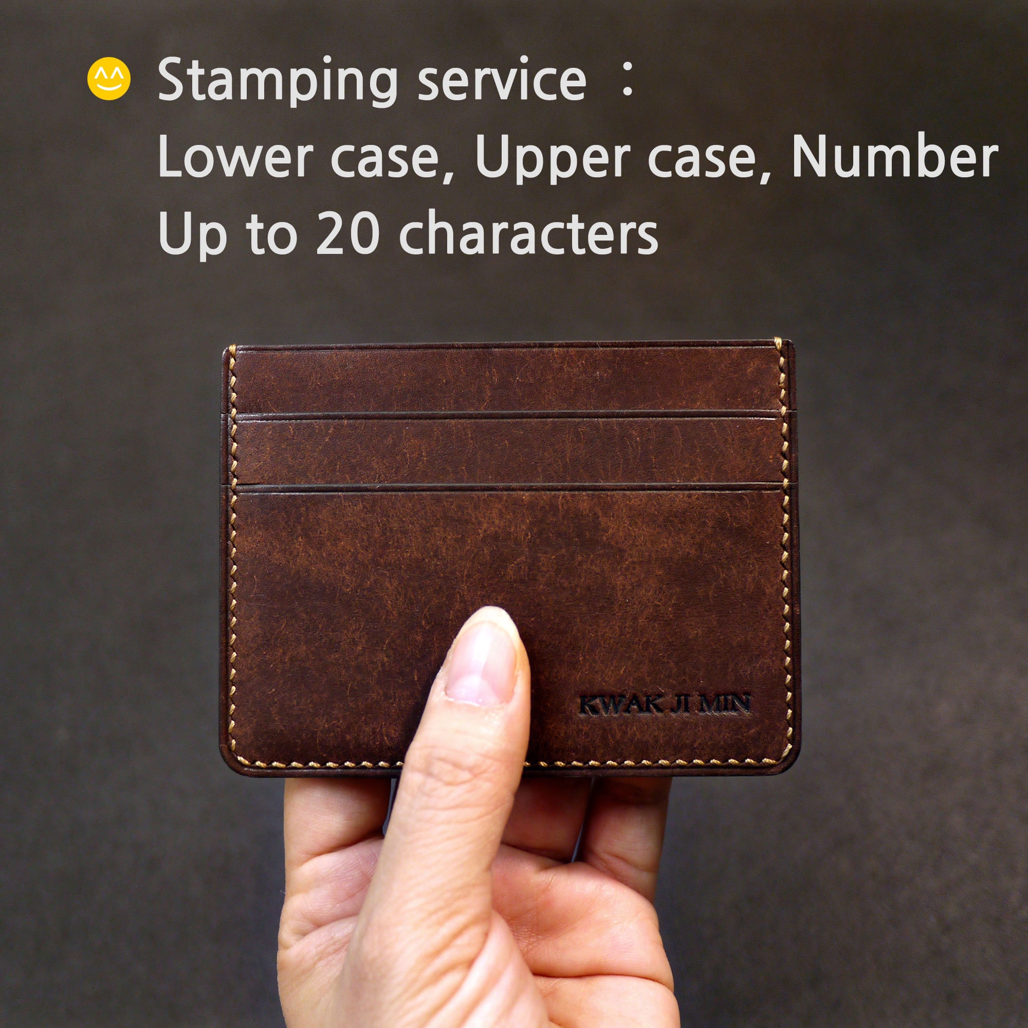 Hand Stitched Leather Wallet Card Case Slim Wallet Card | Etsy