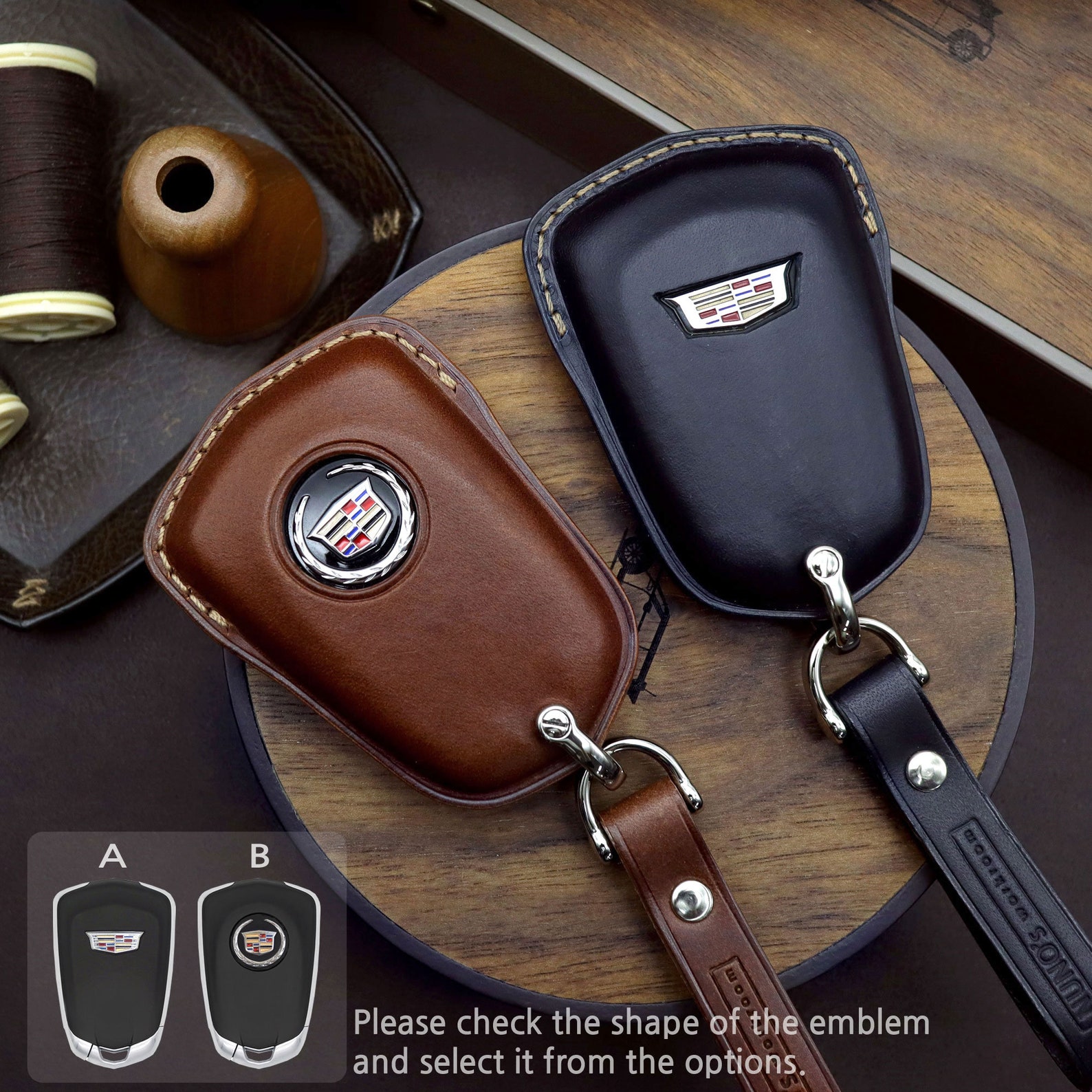 Cadillac Key Chain ESCALADE ATSCT6XT5 Leather Car Key Fob - Etsy