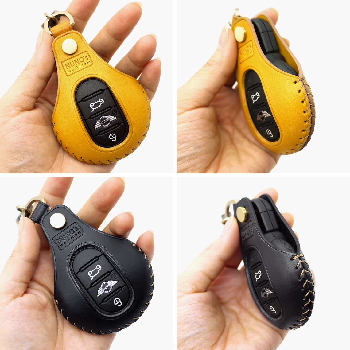 Mini Cooper key chain Leather Car Key Fob cover Remote Key | Etsy
