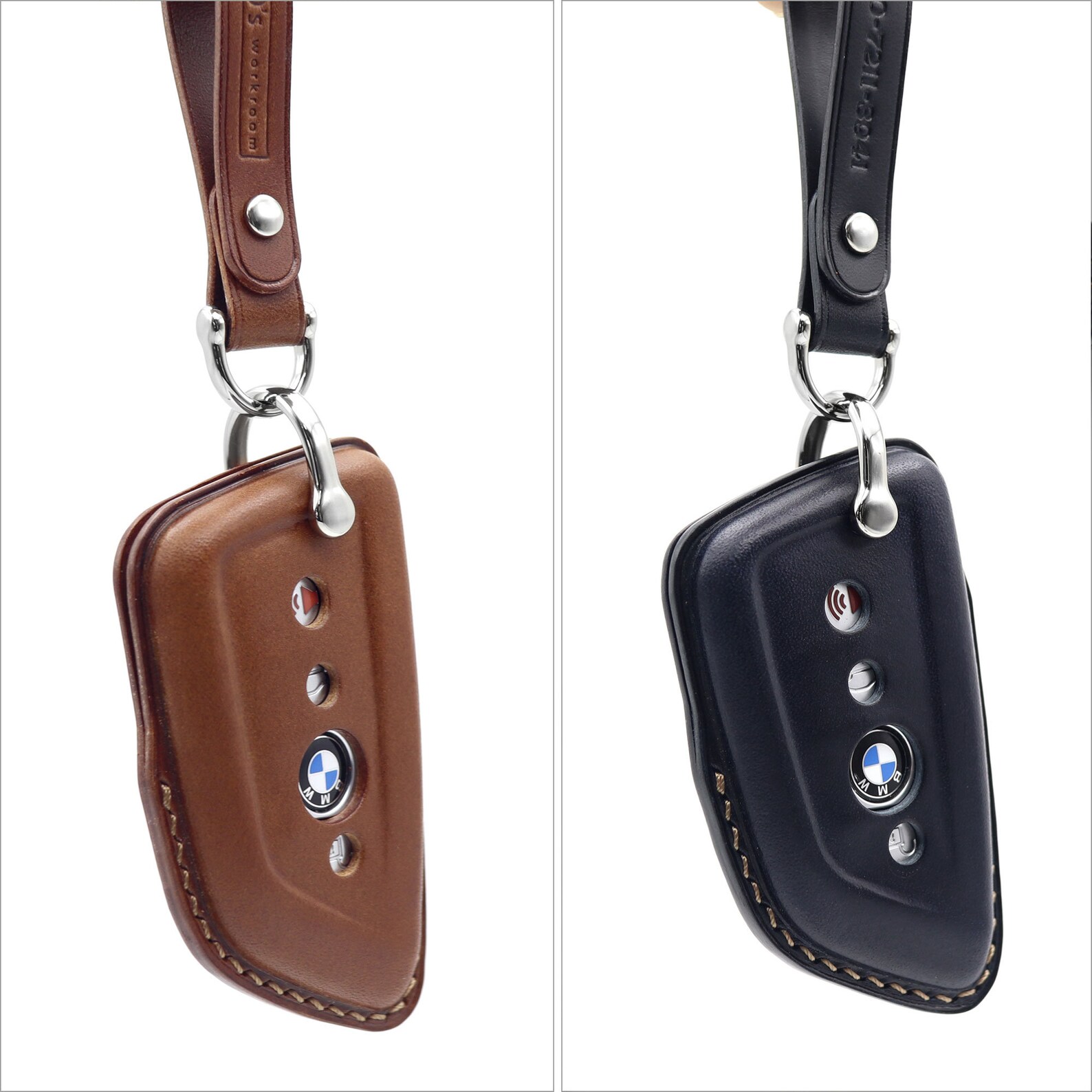 BMW Key Chain Leather Car Key Fob Cover Remote Key Case Car - Etsy