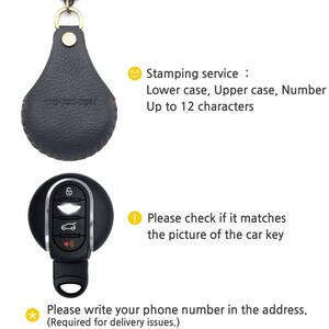 Mini Cooper Key Chain, Leather Car Key Fob Cover, Goat Leather, Remote ...