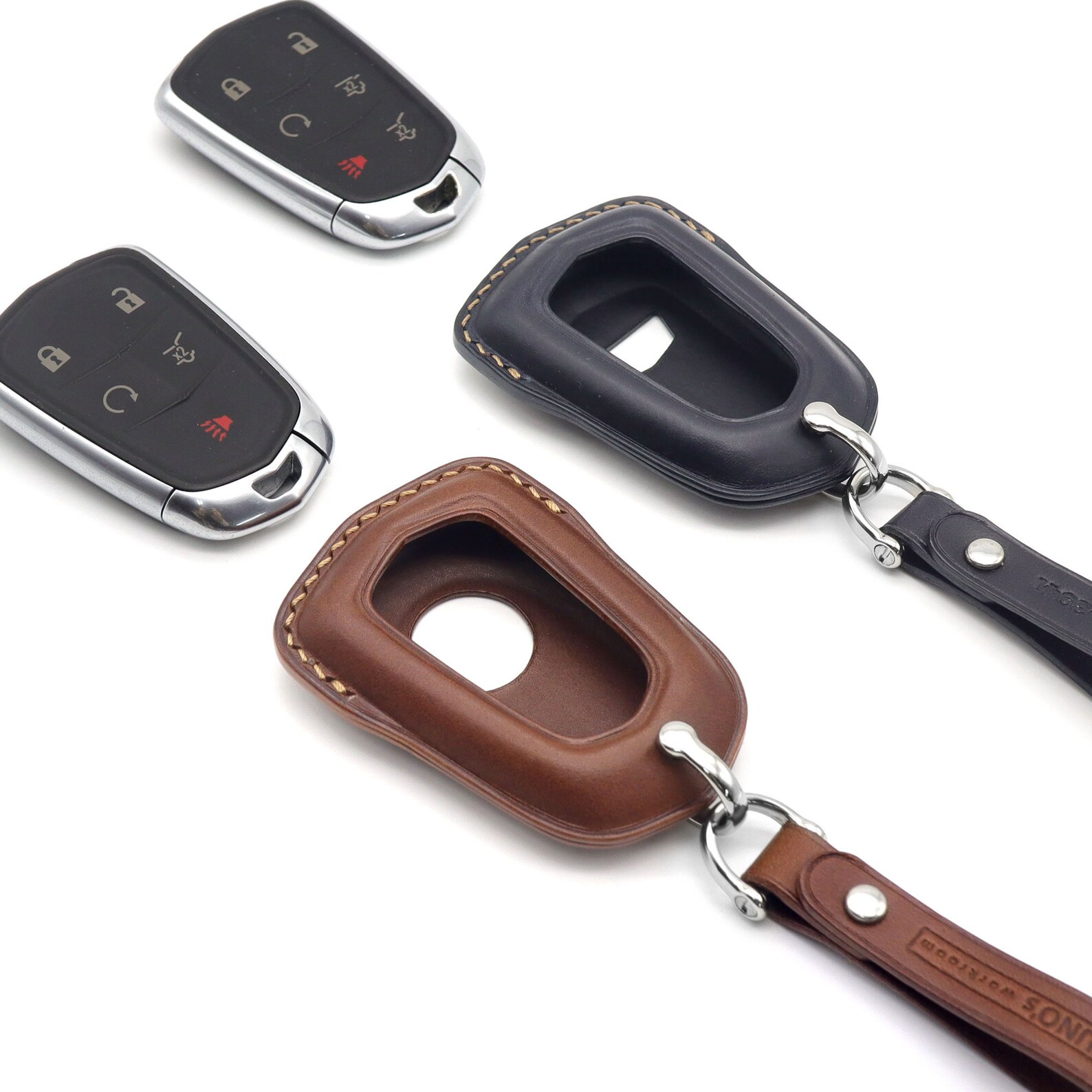 Cadillac Key Chain ESCALADE ATSCT6XT5 Leather Car Key Fob - Etsy