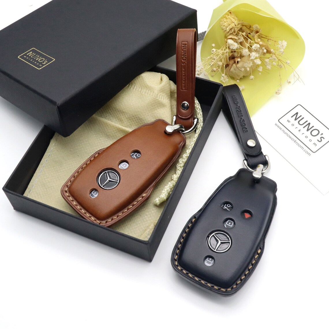 Mercedes Benz key chain Leather Car Key Fob cover Car Key | Etsy