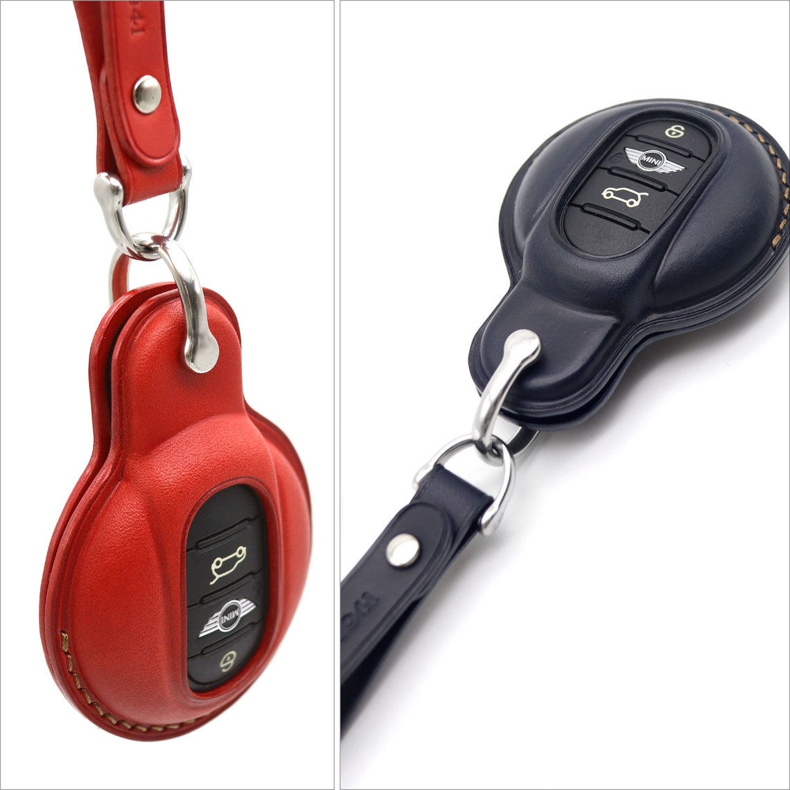 Mini Cooper Key Chain Leather Car Key Fob Cover Remote Key - Etsy