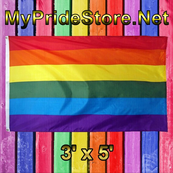 Bandera Del Orgullo Gay Lgbtq Derechos De Los Gays Etsy