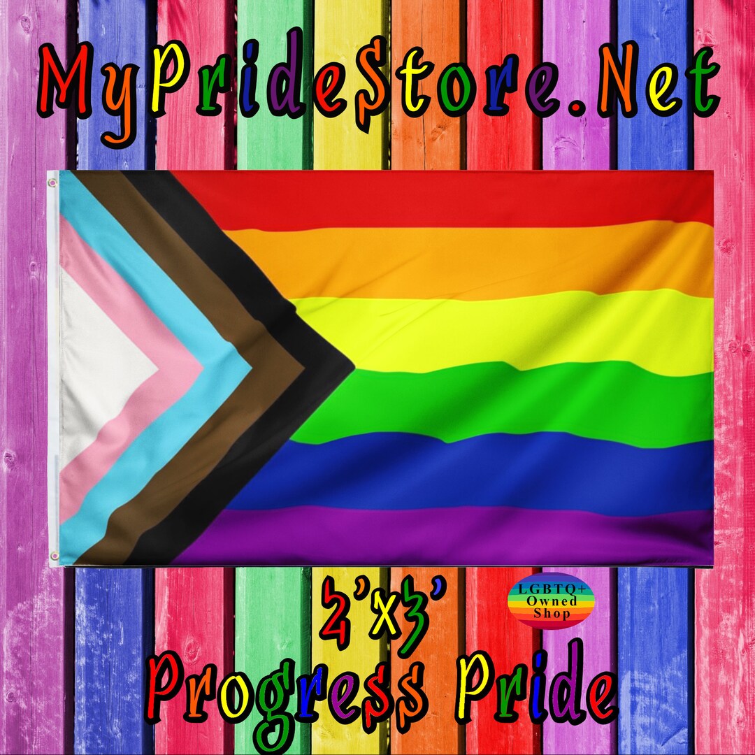 2'x3' Pride Progress Flag Rainbow Pride - Etsy