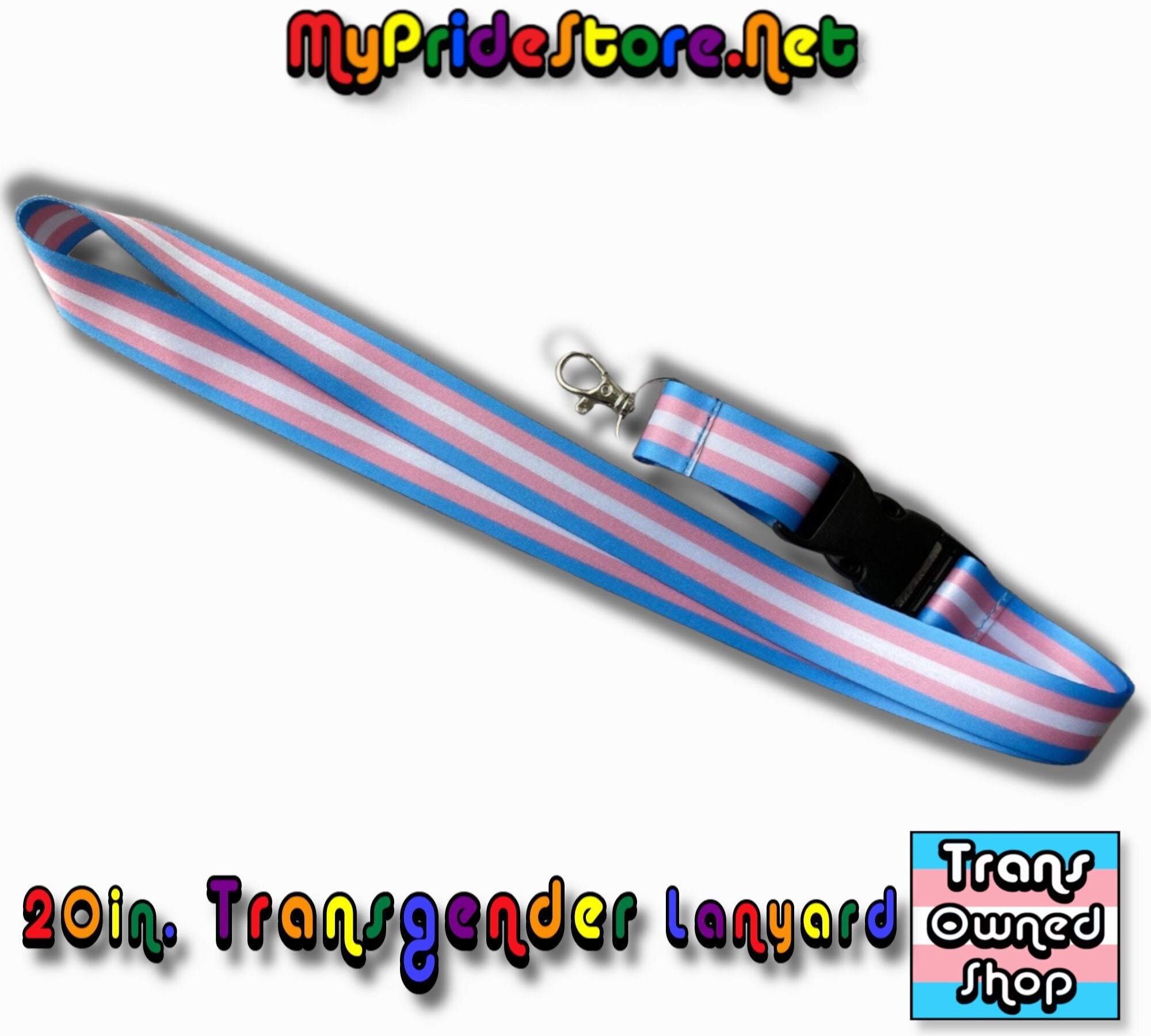 Transgender Lanyard Trans Pride Flag Lgbtq Badge Holder - Etsy