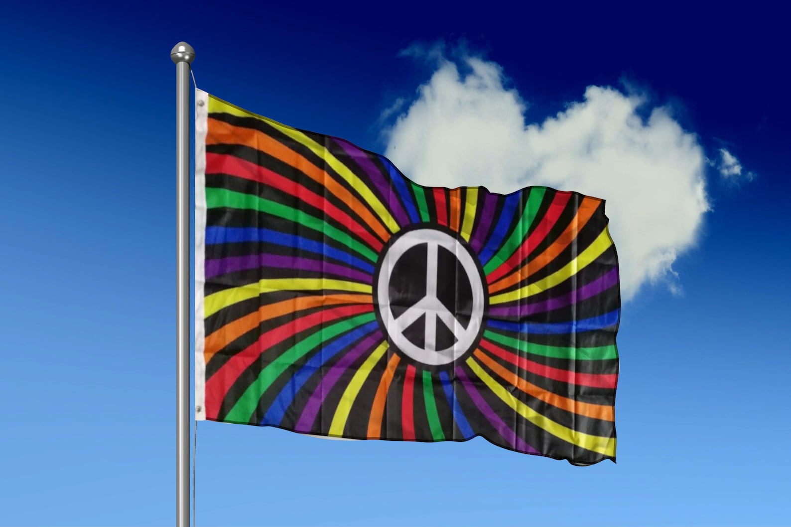 Lgbtq Pride Flag Peace Symbol Etsy