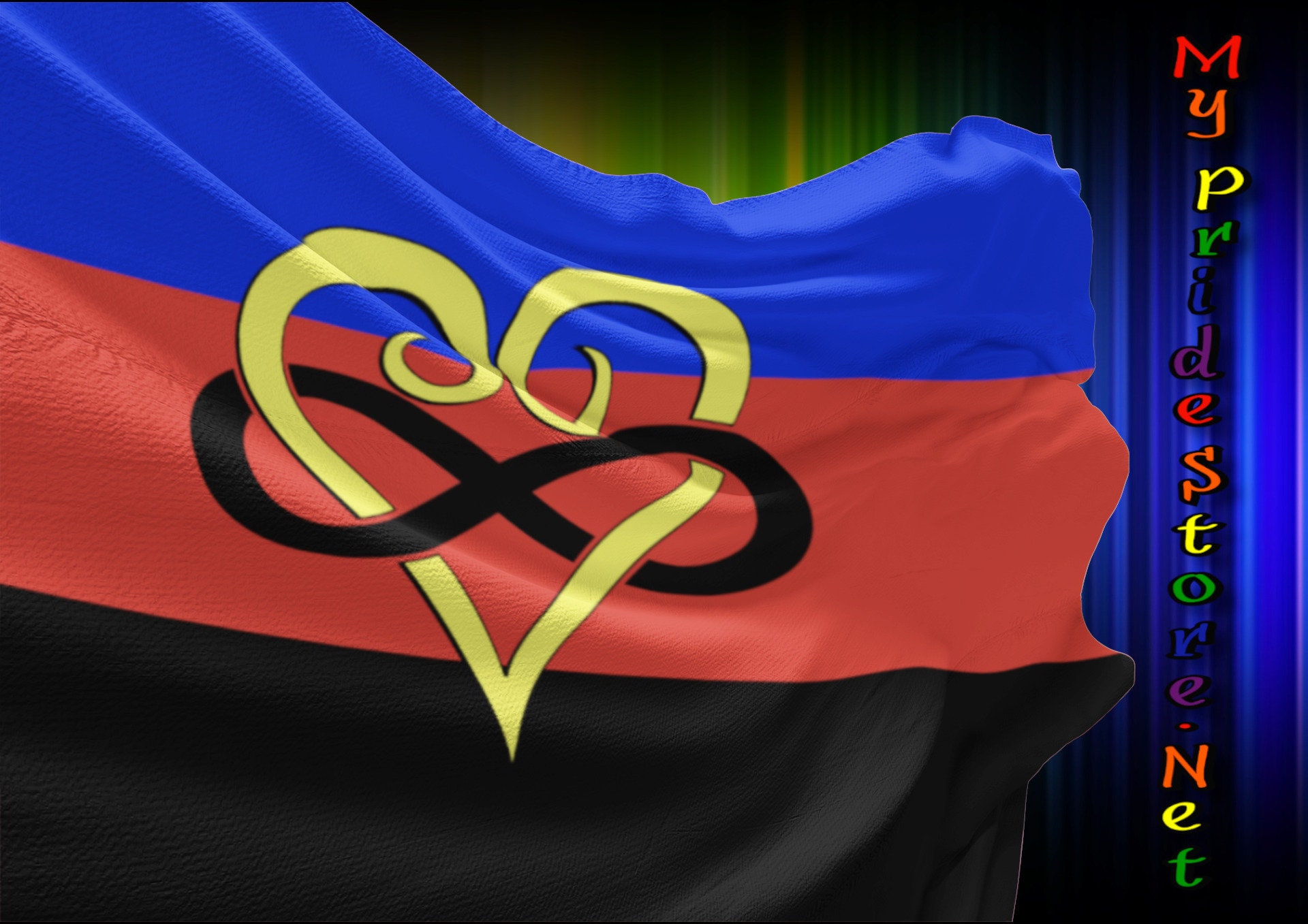 Infinity Heart Polyamory Flag LGBTQIA Love Flag | Etsy