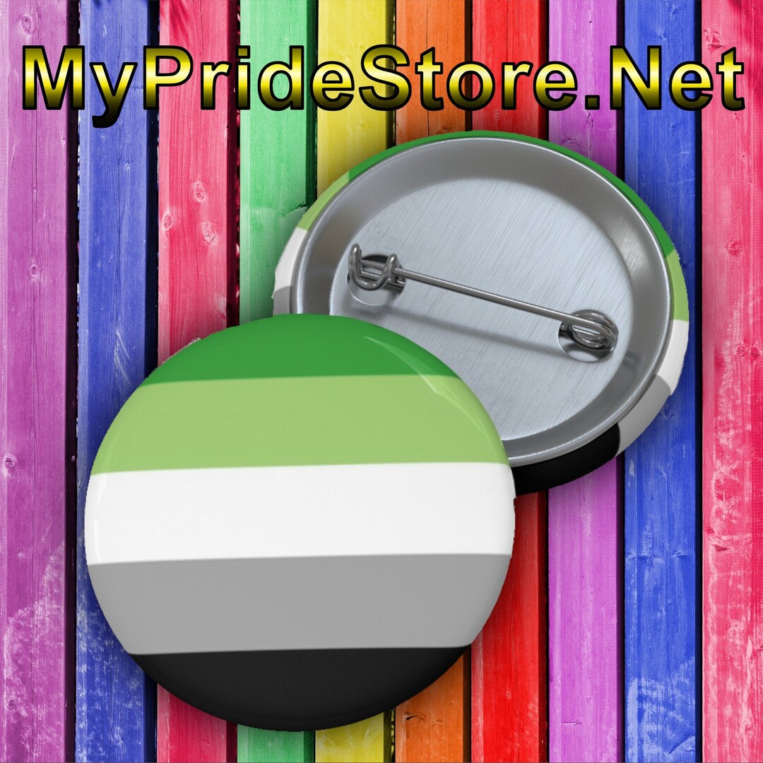Aromantic Flag LGBTQIA Pride Pin Button - Etsy