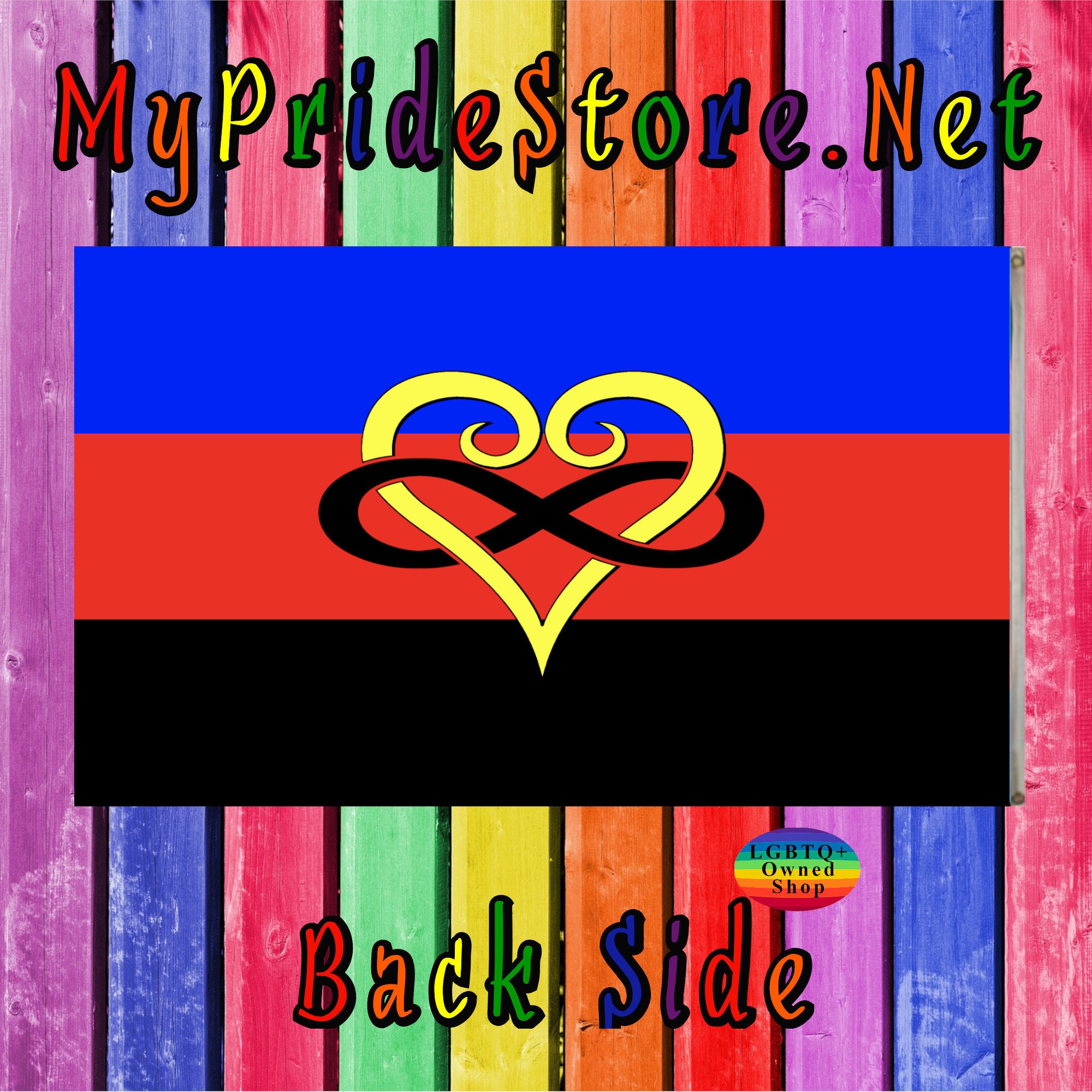 Infinity Heart Polyamory Flag LGBTQIA Love Flag | Etsy