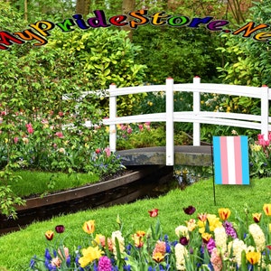 Trans Garden Flag Transgender Pride LGBTQIA Flag - Etsy