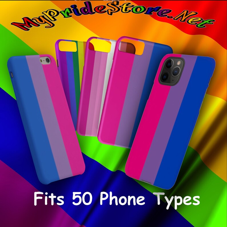 Bi Pride Flag Bisexual Phone Case Lgbtq Pride Etsy
