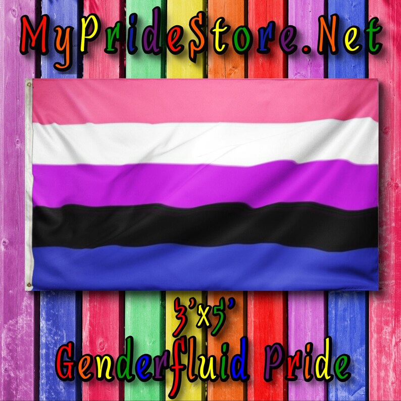 Bandera Del Orgullo Lgbtq De Genderfluid Pride Etsy España