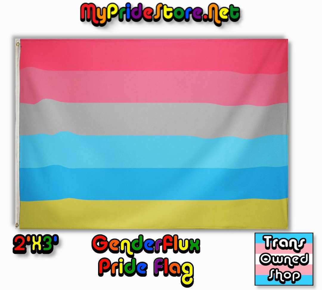 2x3ft Genderflux Pride Flag Lgbtqia Pride Flag Etsy