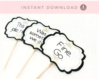 Cupcake Toppers || Farewell || Set of 12 || Fine Go|| Saying Goodbye ...