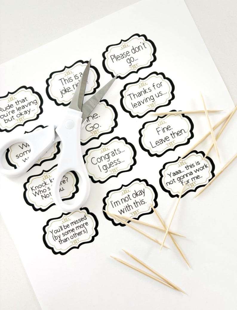 PRINTABLE PDF Cupcake Toppers || Set of 12 || Printable Farewell ...