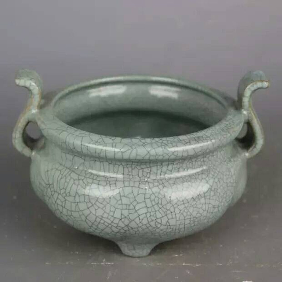 Chinese Antique Porcelain Censer Song Dynasty Ru Ware Celadon Ru Kiln ...