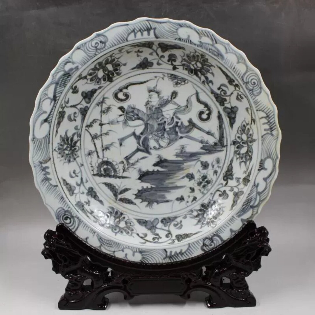 Chinese Old Ceramic Big Plate,china Blue and White Porcelain Plate,hand ...