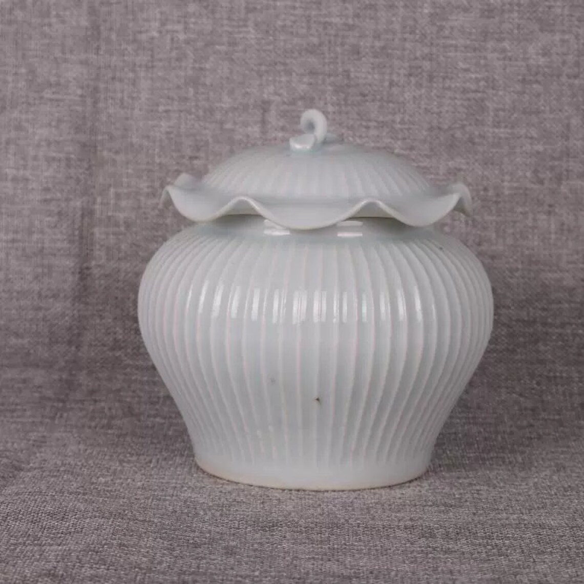 Chinese Antique Ceramic Tea Jar Song Dynasty Hutian Ware Celadon Lid ...