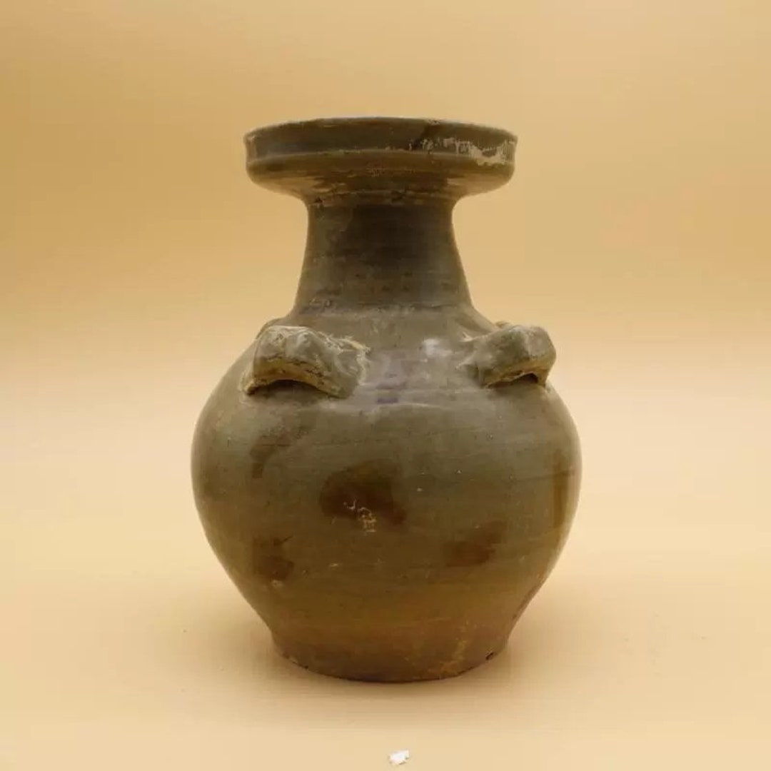 Chinese Antique Ceramic Pot Chinese Yue Ware Celadon Jar Yue Kiln Hand ...