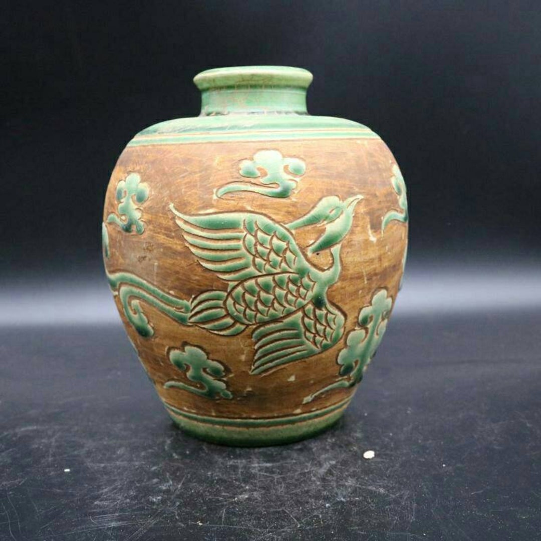 Chinese Antique Song Dynasty Jizhou Ware Style Porcelain Hand Carved ...