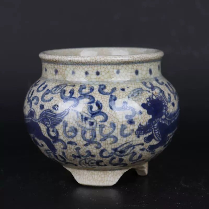 Chinese Old Ceramic Censer,china Blue and White Porcelain Censer,hand ...