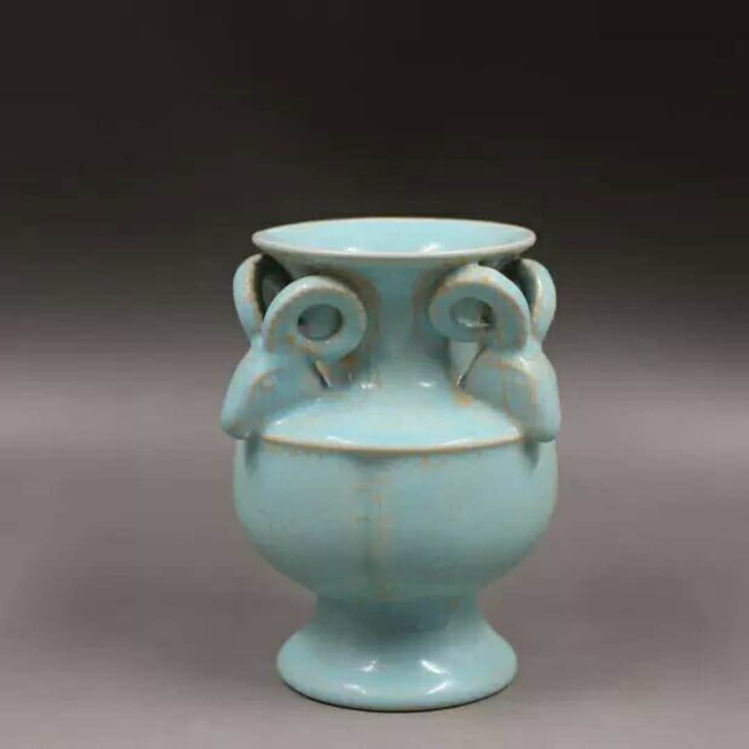 Chinese Antique Porcelain Vase Song Dynasty Ru Ware Celadon Ru Kiln ...