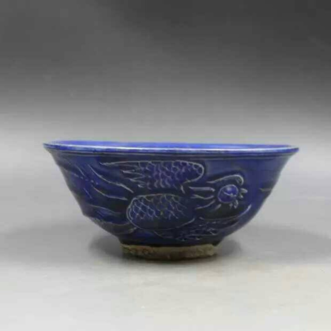 Chinese Antique Song Dynasty Jizhou Ware Jizhou Kiln Style Ji Lan Blue ...