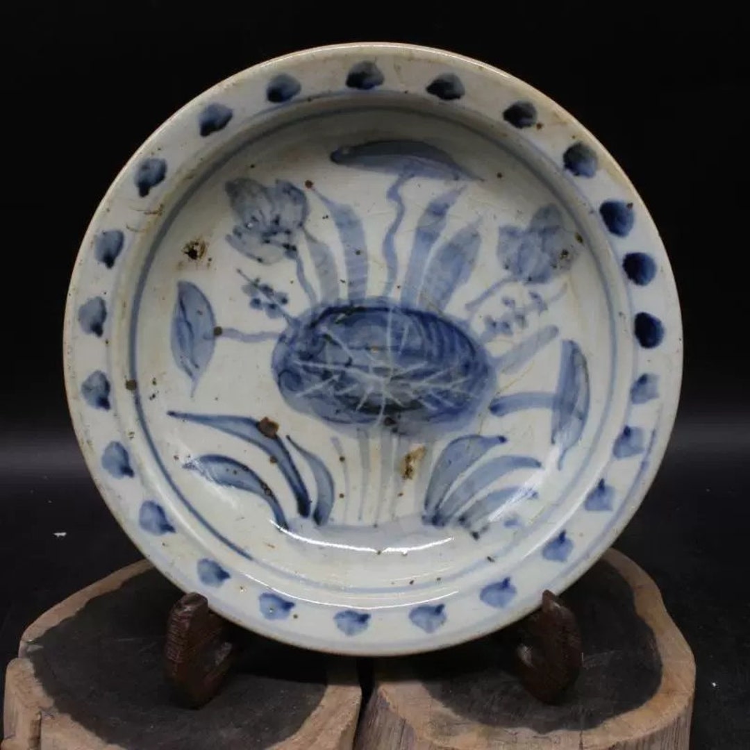 Chinese Old Ceramic Dish China Blue and White Porcelain Plate,hand ...