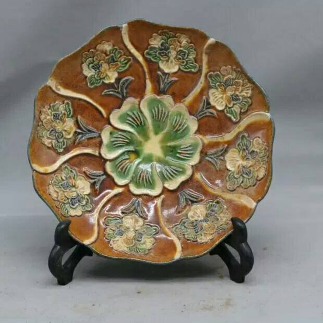 Chinese Antique Porcelan Plate Tang Dynasty Three Colour Style - Etsy