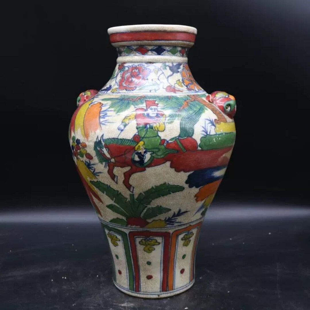 Chinese Antique Ceramic Pot China Famille Verte Porcelain Jar Hand ...