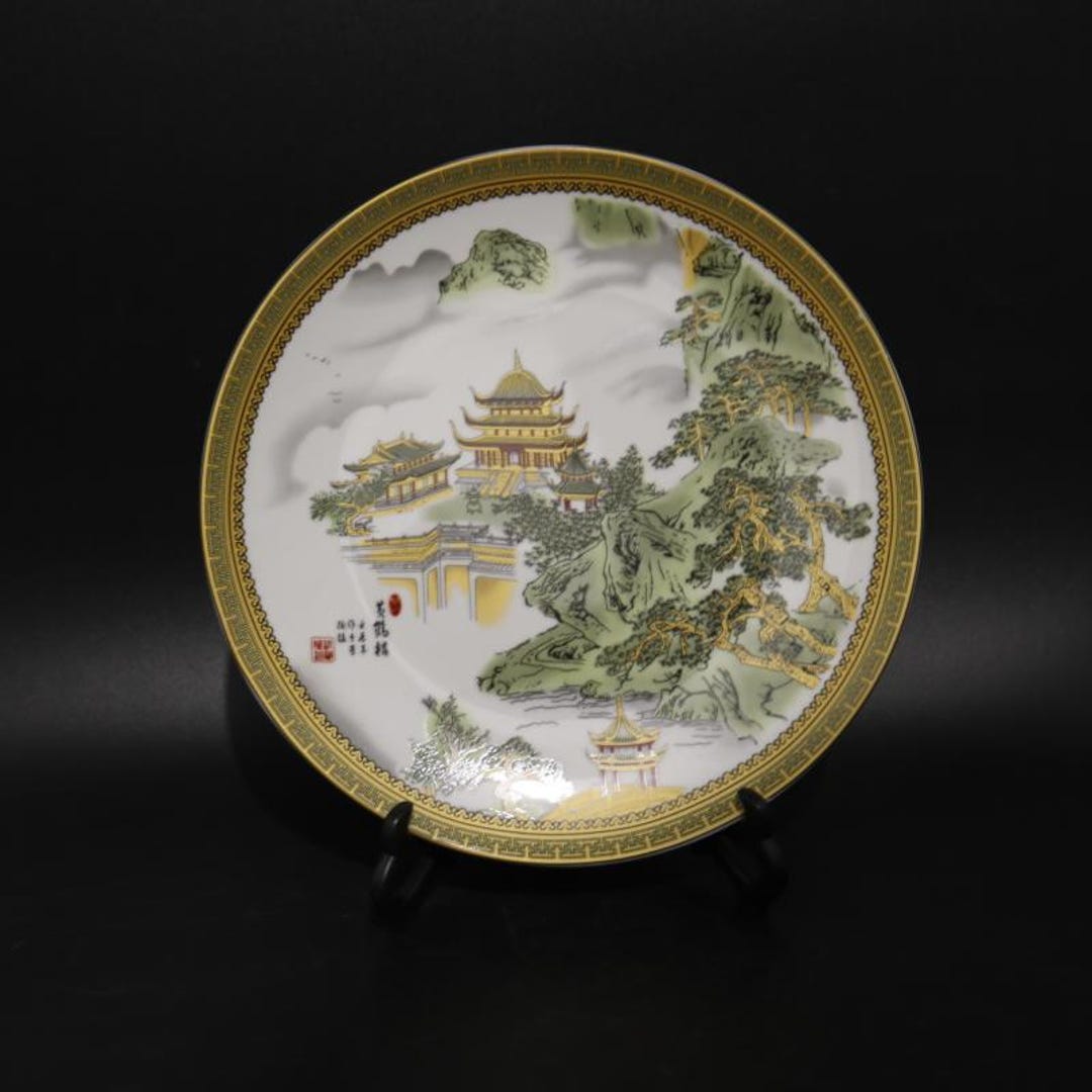 Chinese Old Ceramic Plate Qing Dynasty Qianlong Marked Famille Rose ...