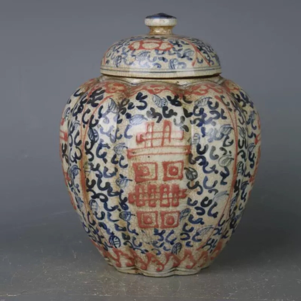 Chinese Old Ceramic Tea Jar,china Blue and White Porcelain Lid Pot,hand ...
