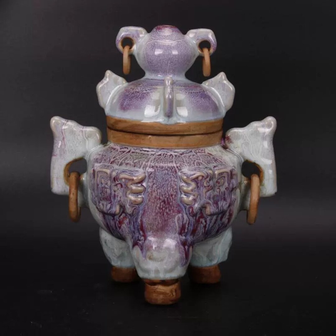 Chinese Antique Ceramic Censer Ming Dynasty Jun Ware Celadon Incense ...