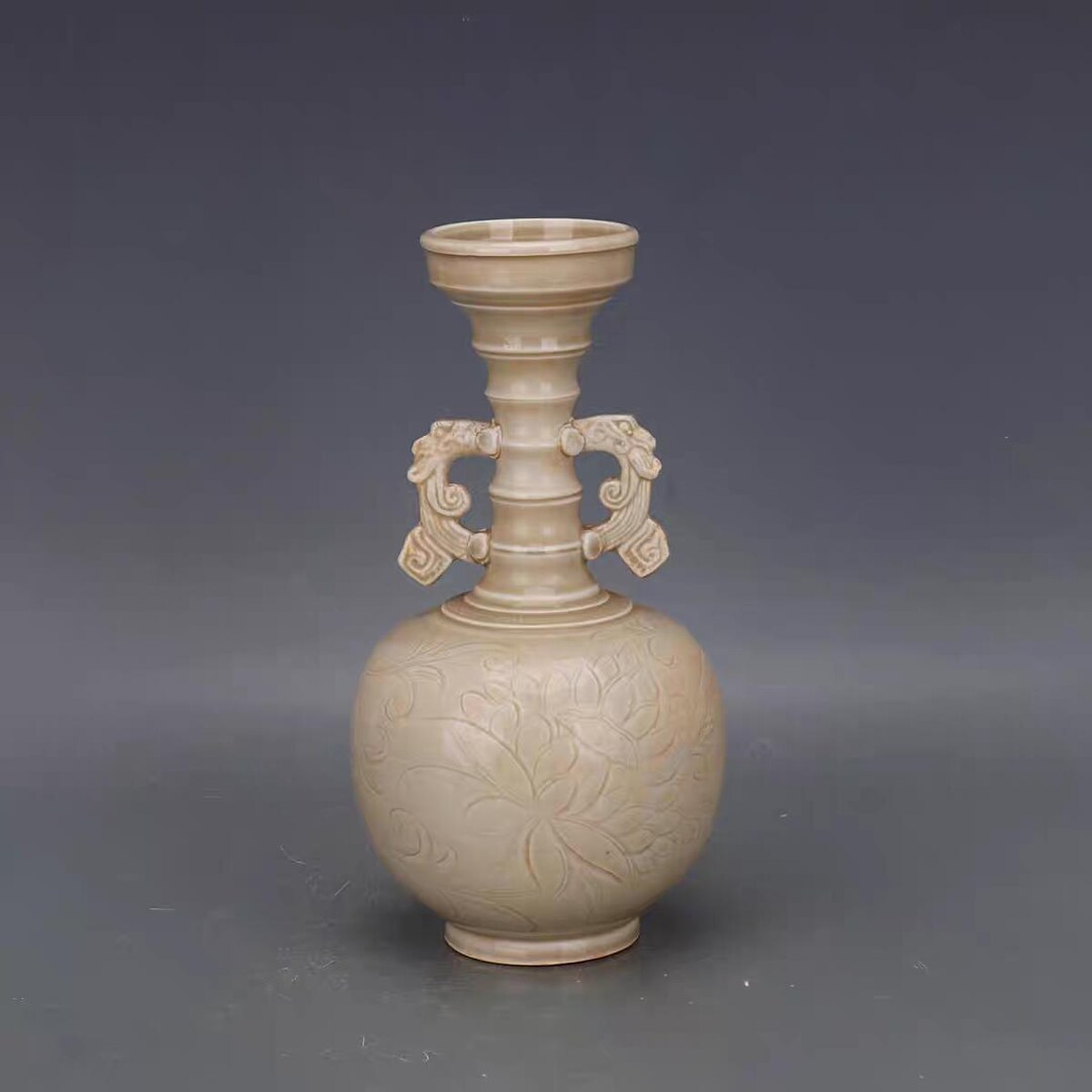 Chinese Old Ceramic Vase,song Ding Ware White Glaze Porcelain Vase,hand ...