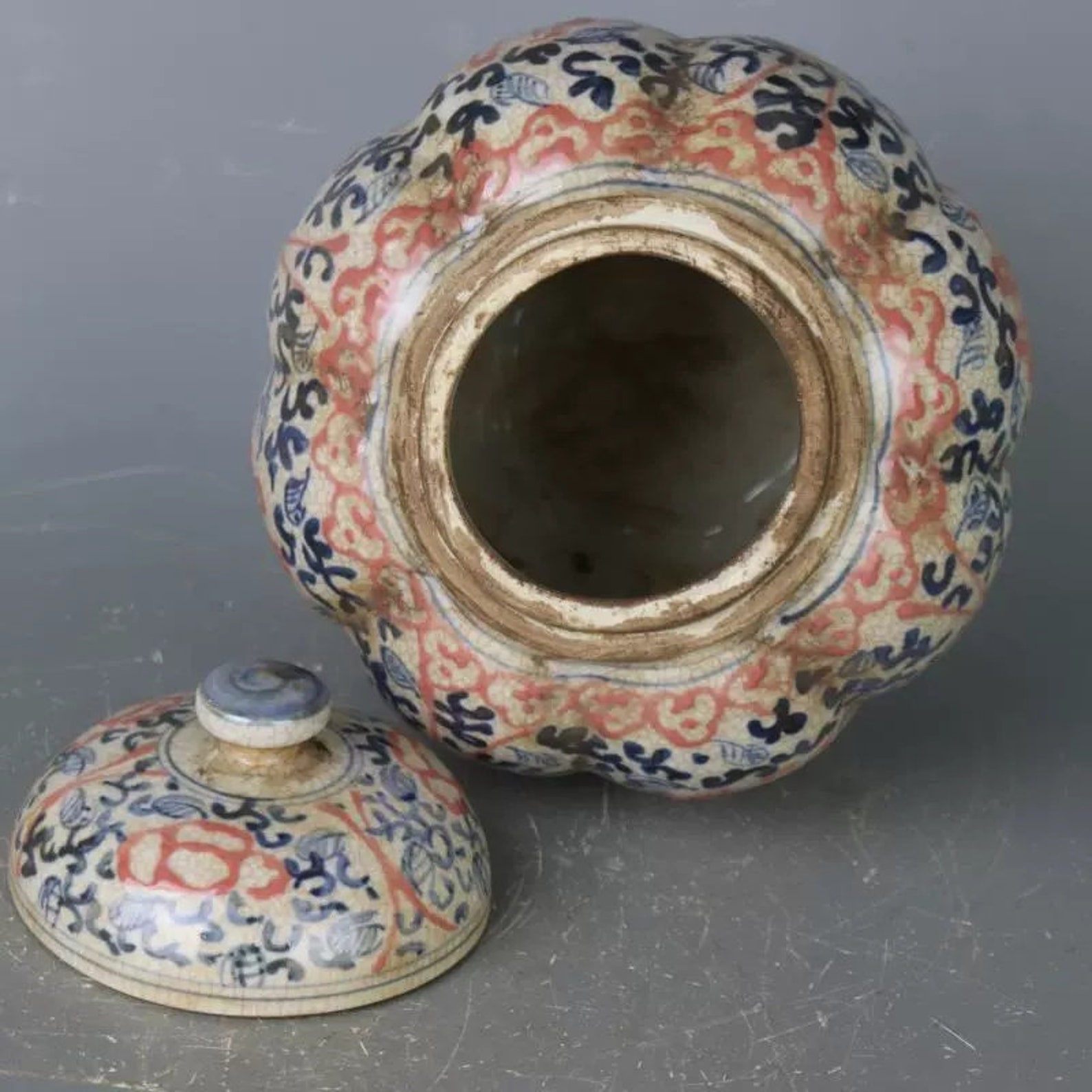 Chinese Old Ceramic Tea Jar,china Blue and White Porcelain Lid Pot,hand ...