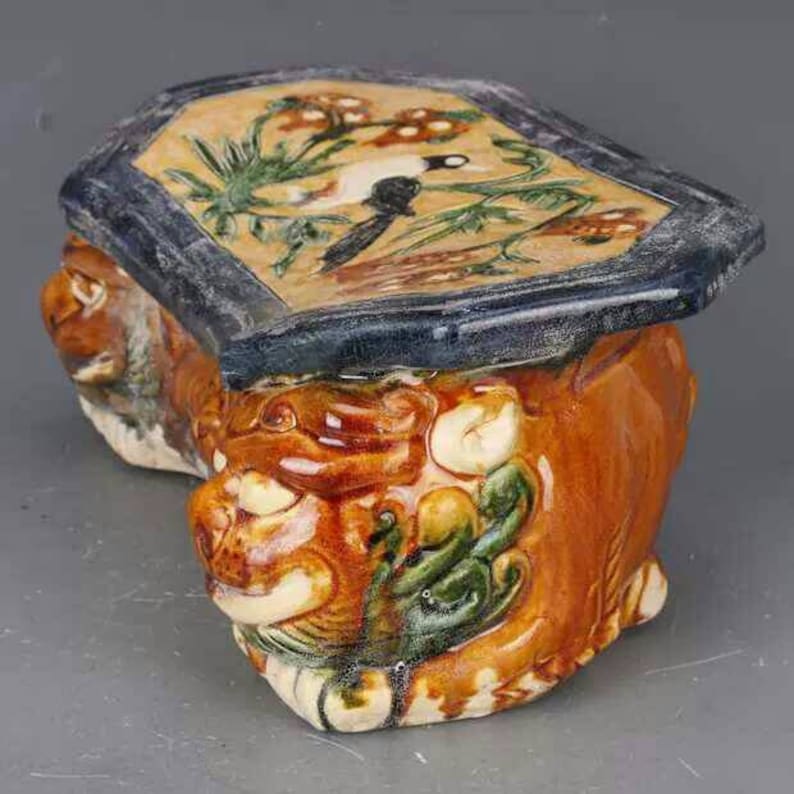 Chinese Antique Tang Dynasty Three Colour Style Tangsancai Tang Sancai ...