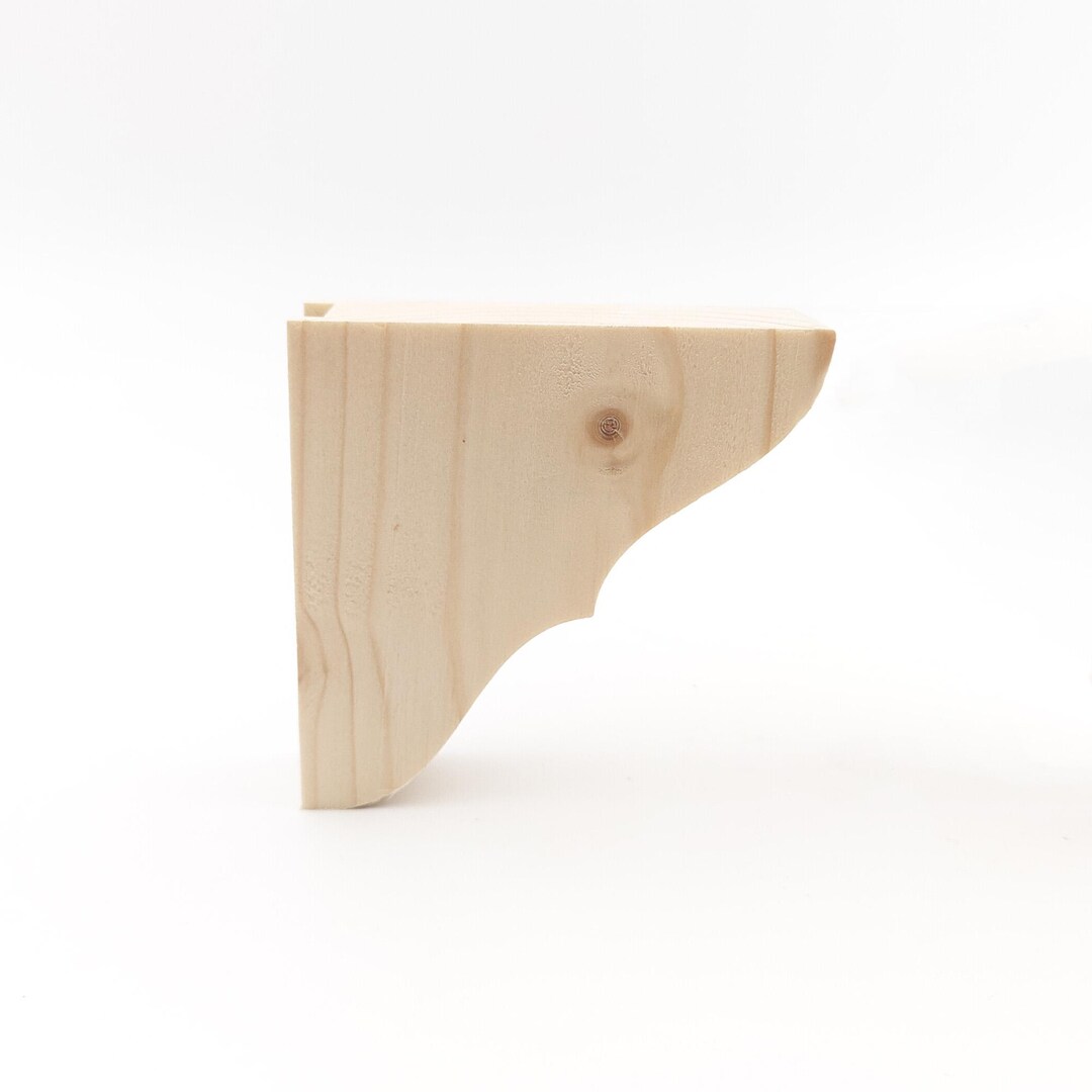 Wooden Corbel - Classic Style Shelf Bracket - Pine Shelf Brackets - Old ...