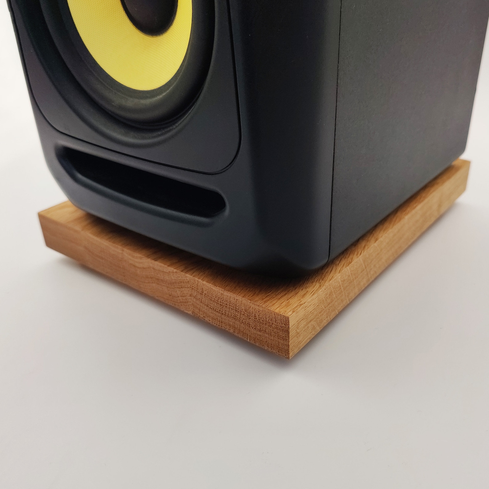 Handmade Wood Speaker Platform: Tilted Audio Stand, Customizable Size ...