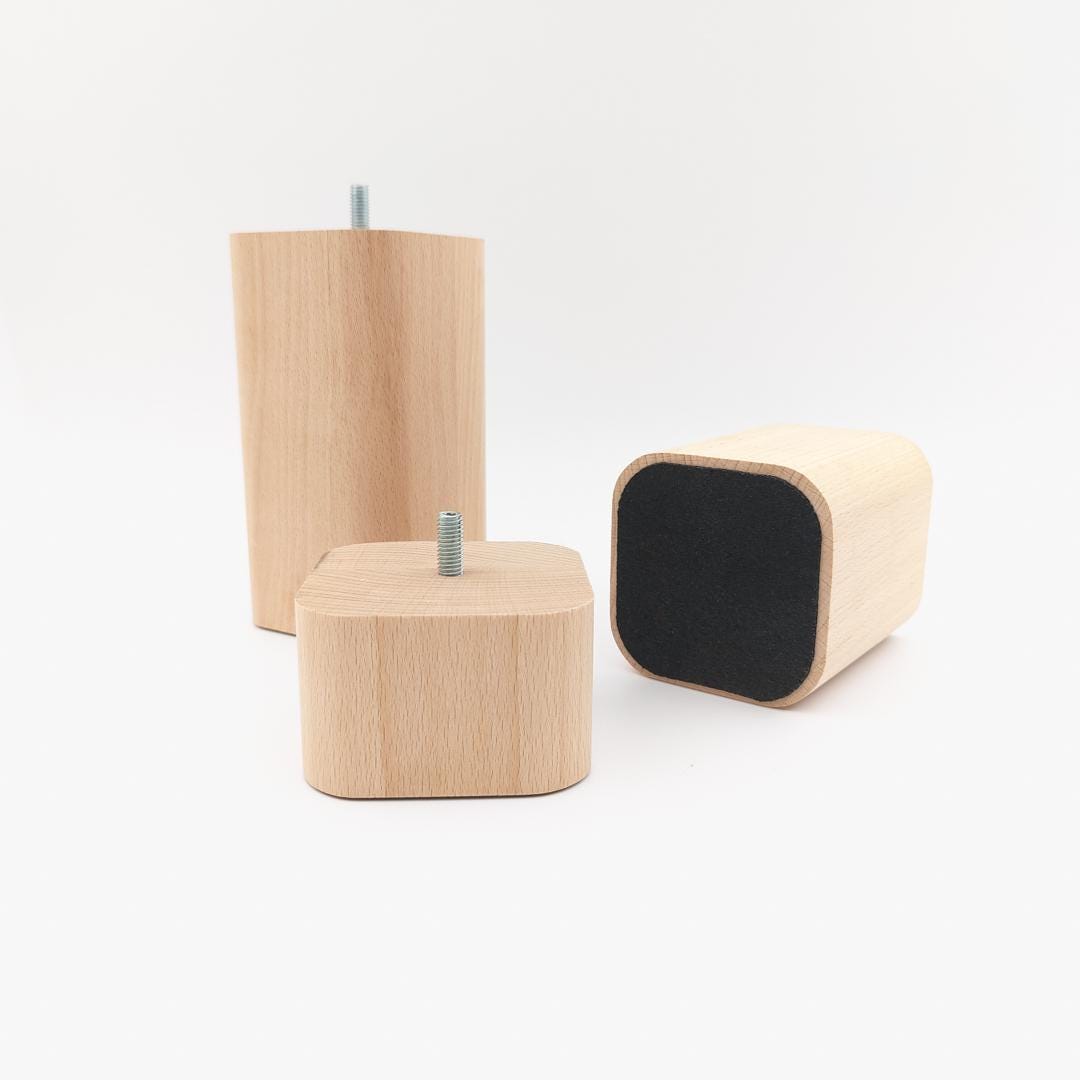 Thick Solid Wood Furniture Legs: Cabinet, Bed, Sofa Feet (sold as 1 Leg ...